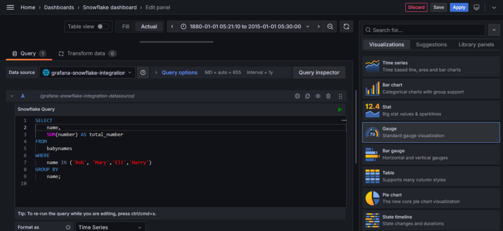 Integrating Snowflake with Grafana for Enhanced Data Visualization ...