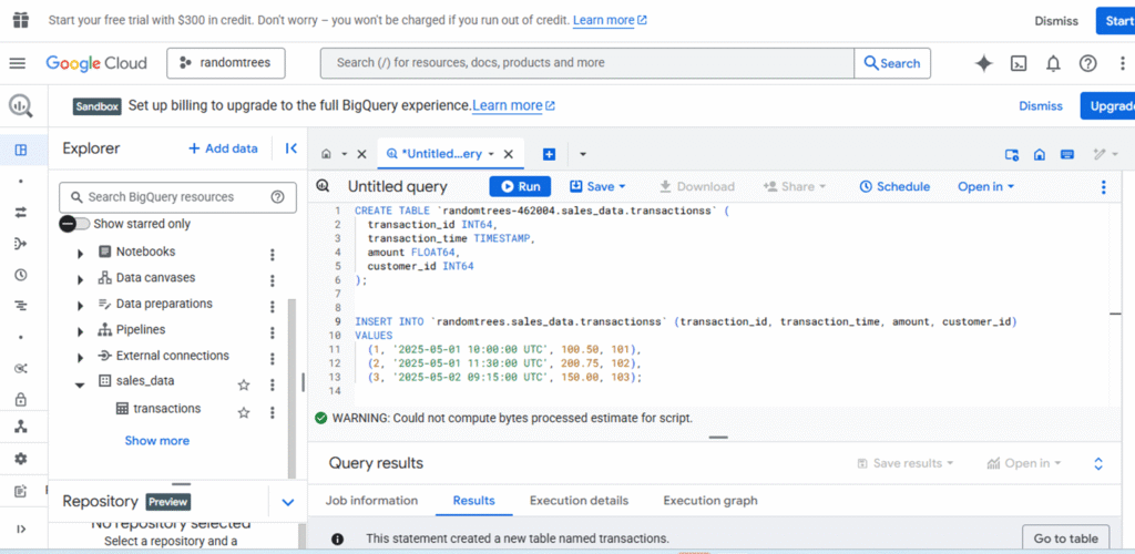 Materialized Views in BigQuery – RandomTrees – Blog