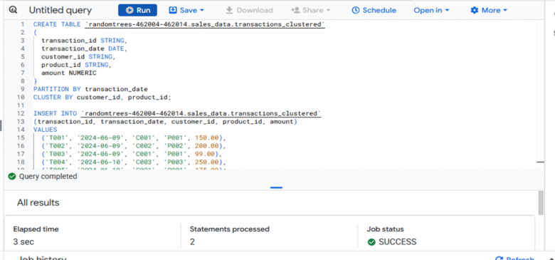 Partitioning and Clustering in BigQuery – RandomTrees – Blog