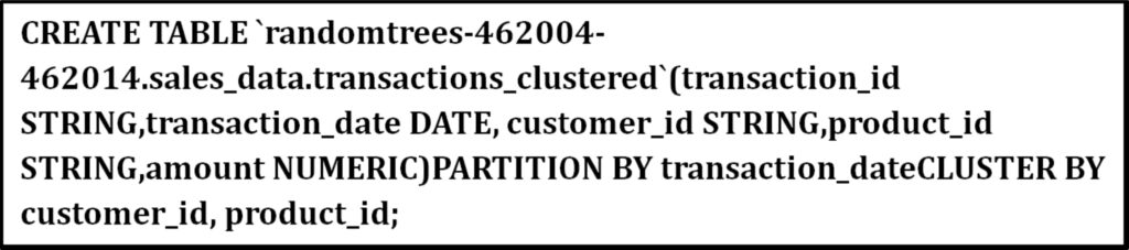 Partitioning and Clustering in BigQuery – RandomTrees – Blog