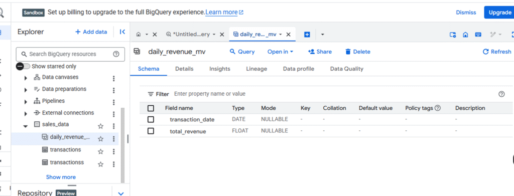 Materialized Views in BigQuery – RandomTrees – Blog